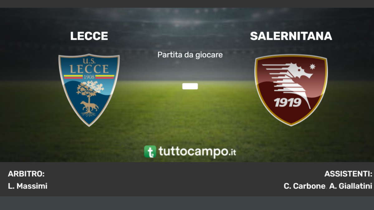 Lecce-Salernitana: le probabili formazioni e dove guardare il match in Tv - Italia