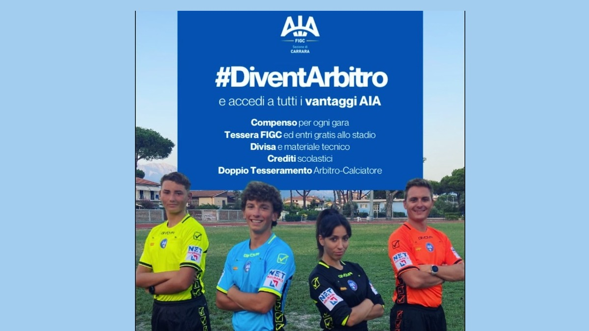Arbitri. Un nuovo corso alla sezione Aia di Carrara - Italia