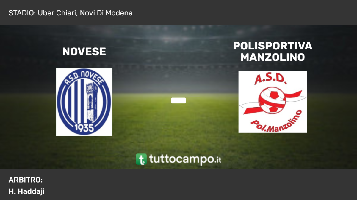 Novese vs Polisportiva Manzolino, il tabellino - Emilia-Romagna - Modena