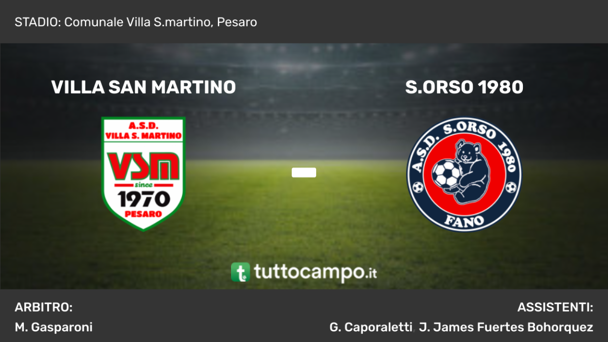 PROMOZIONE. Gol e pari tra Villa San Martino e S. Orso - Marche
