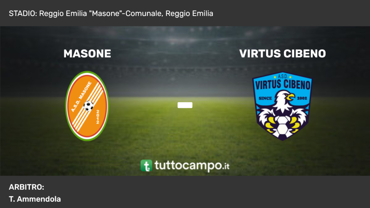 Masone vs Virtus Cibeno, cronaca e tabellino - Emilia-Romagna