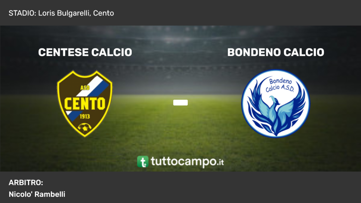 Centese Calcio vs Bondeno Calcio, cronaca e tanellino - Emilia-Romagna