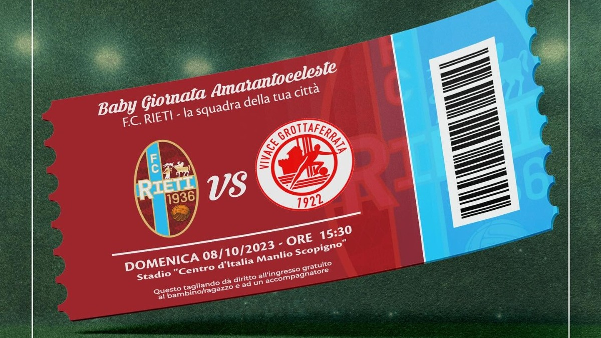 FC Rieti 1936: Istituita la "Baby Giornata Amarantoceleste” - Lazio
