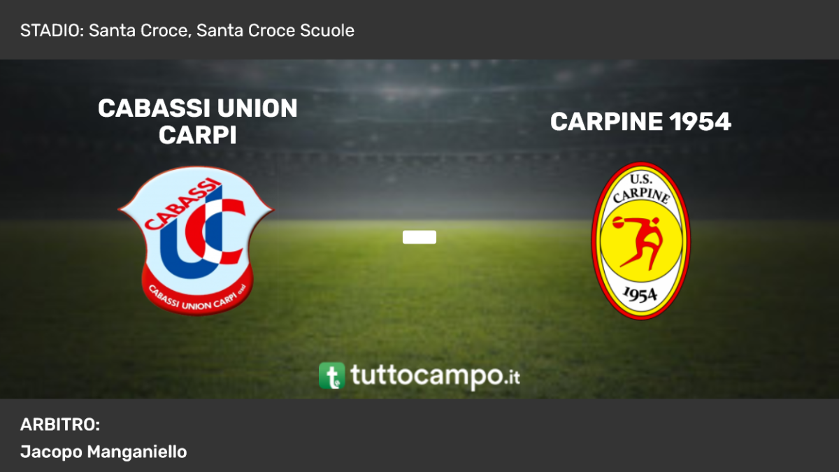 Cabassi Union Carpi vs Carpine 1954, il tabellino - Tuttocampo.it