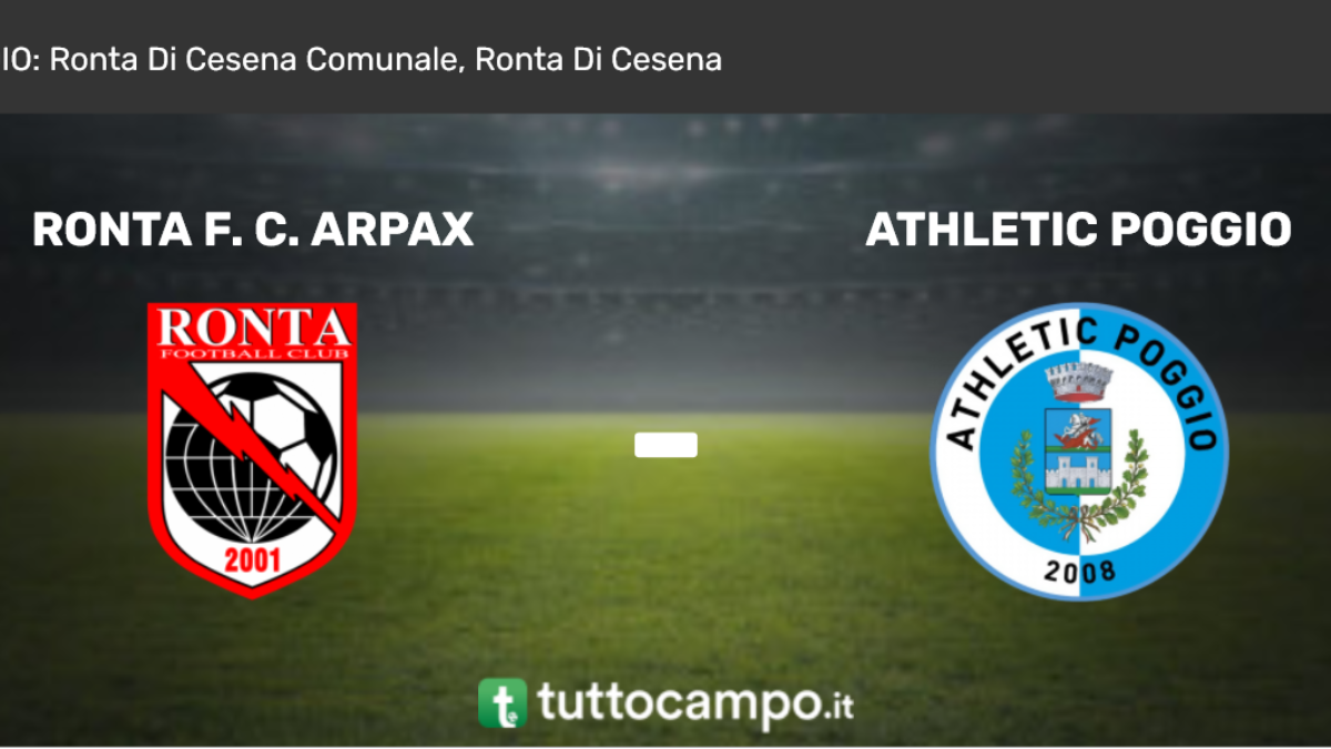 Ronta F. C. Arpax vs Athletic Poggio, il tabellino - Emilia-Romagna ...