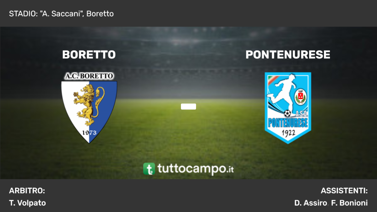 Boretto vs Pontenurese, cronaca e tabellino - Emilia-Romagna