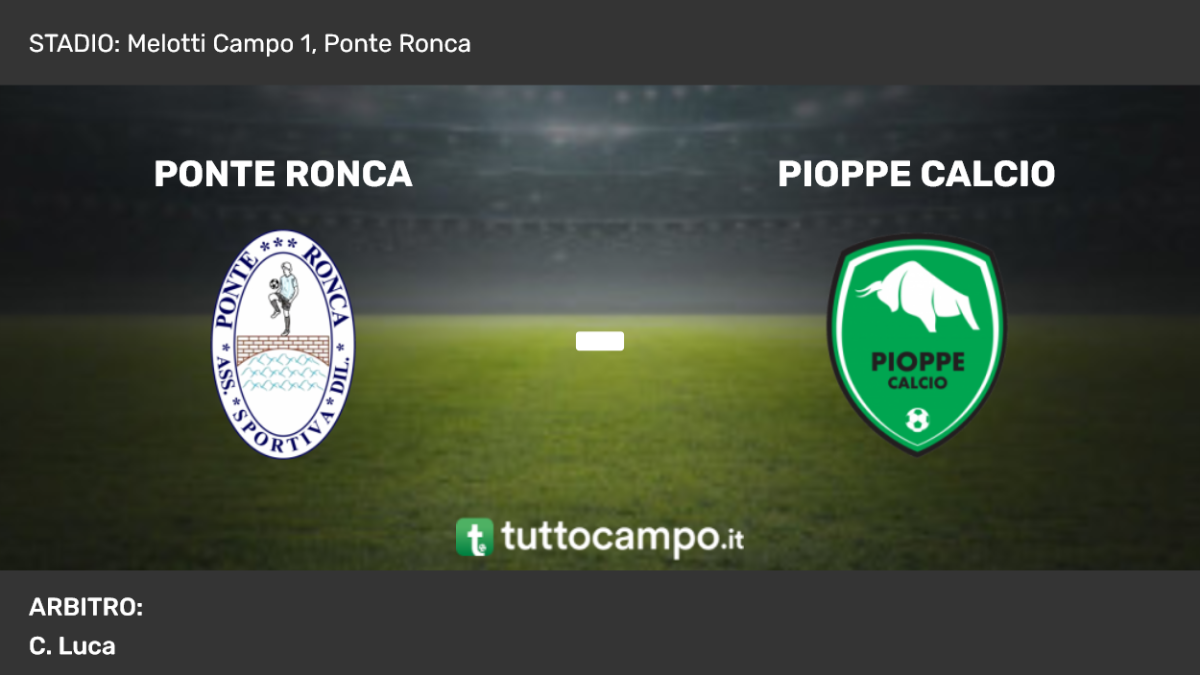 Ponte Ronca vs Pioppe Calcio, il tabellino - Emilia-Romagna - Bologna