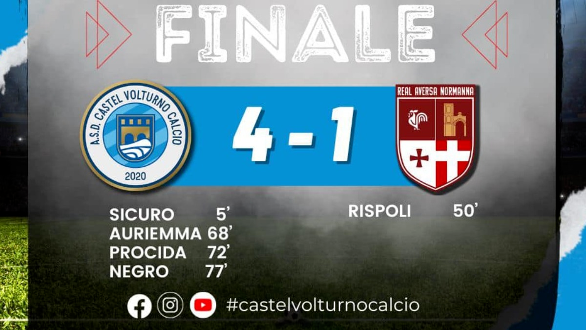 Non sbaglia il Castel Volturno: arriva una vittoria straripante Non sbaglia il Castel Volturno: arriva una vittoria straripante