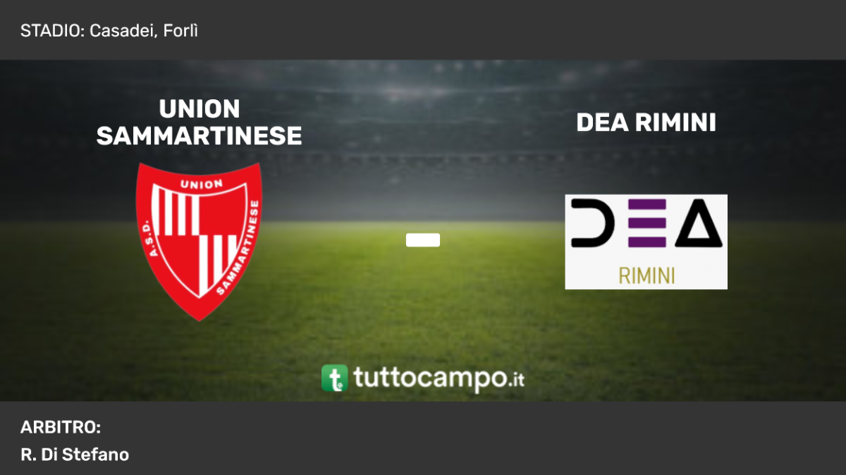 Coppa - Union Sammartinese vs Dea Rimini, il tabellino - Emilia-Romagna ...