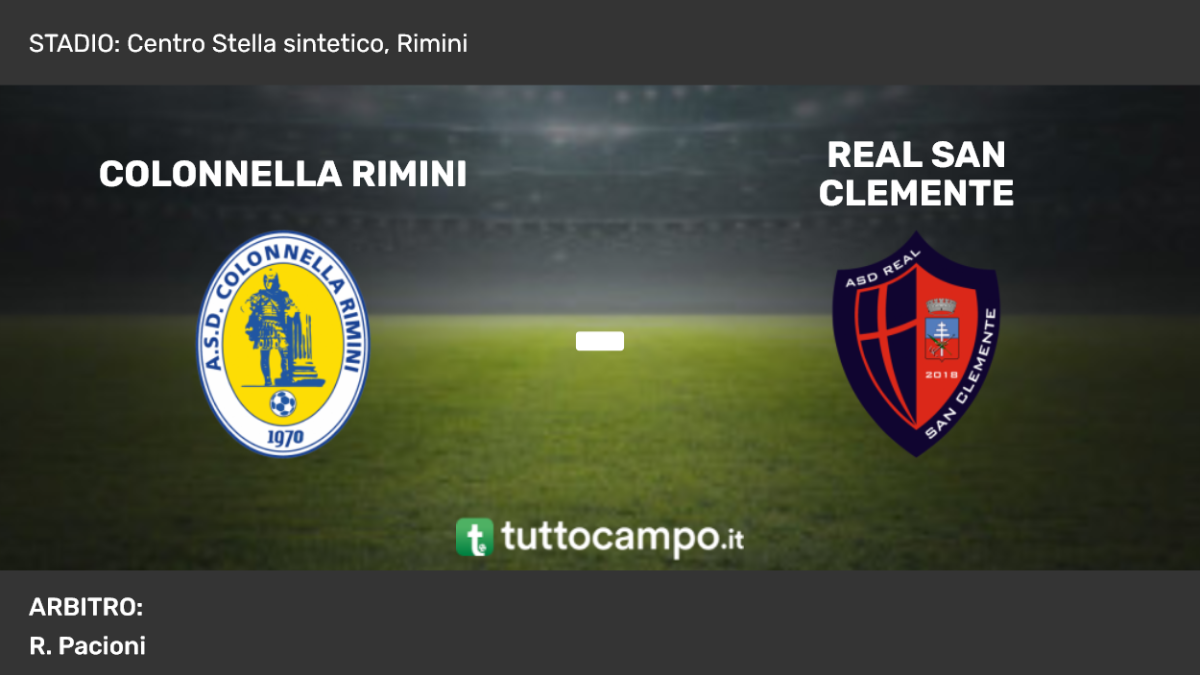 Coppa - Colonnella Rimini vs Real San Clemente, il tabellino - Emilia ...