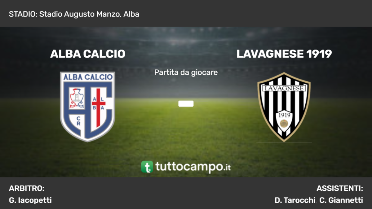 Serie D, gir. A. Alba - Lavagnese: le formazioni ufficiali - Liguria ...