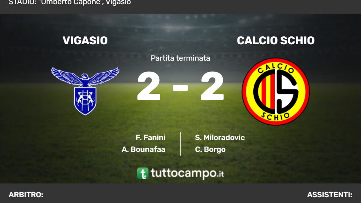 Vigasio-Schio 2-2, il video con i gol della gara - Tuttocampo.it