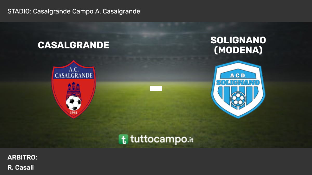 Casalgrande vs Solignano, il tabellino - Emilia-Romagna
