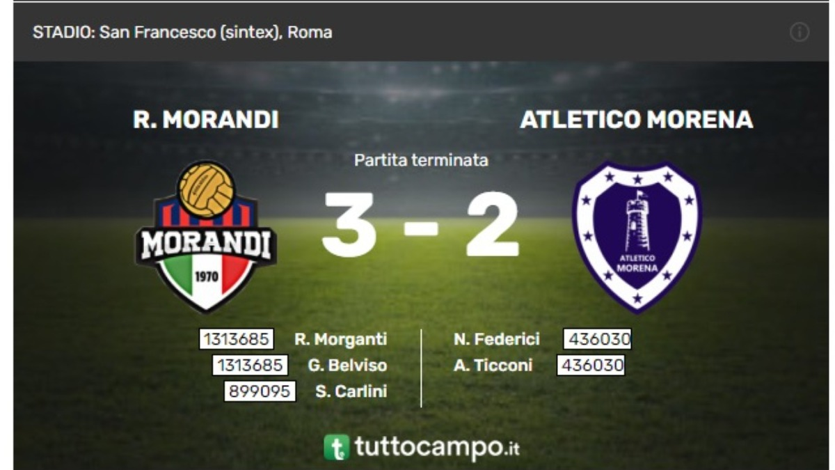 Coppa Italia Promozione. Atletico Morena ,sconfitta ma qualificazione centrata - Lazio