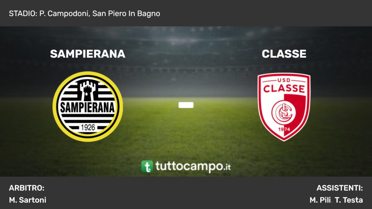 Sampierana vs Classe, cronaca e tabellino - Emilia-Romagna
