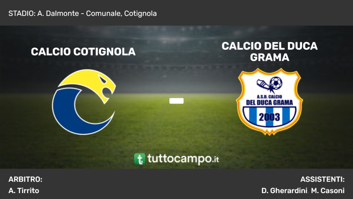 Calcio Cotignola vs Calcio Del Duca Grama, il tabellino - Emilia-Romagna