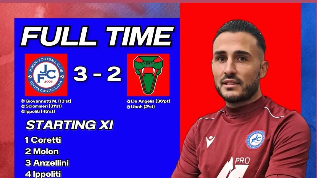 Prima categoria B. Jfc Civita Castellana vince e mantiene la prima ... Prima categoria B. Jfc Civita Castellana vince e mantiene la prima ...