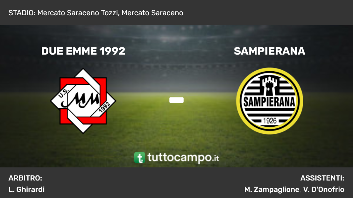 Due Emme 1992 vs Sampierana, cronaca e tabellino - Emilia-Romagna