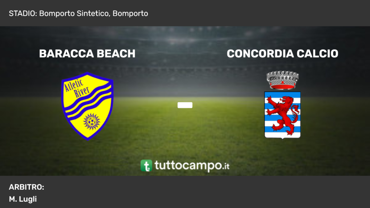 Baracca Beach vs Concordia Calcio, il tabellino - Emilia-Romagna - Modena