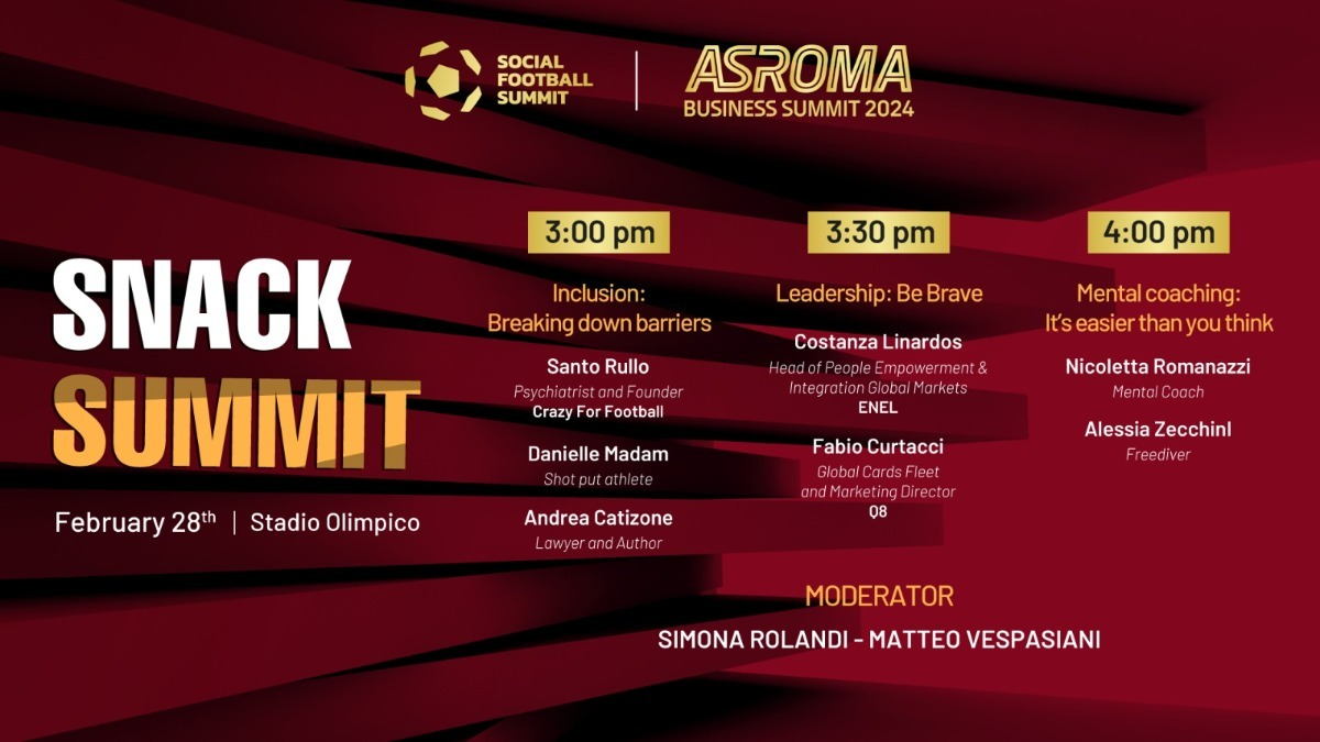 Il Social Football Summit presente all'AS Roma Business Summit 2024 - Italia