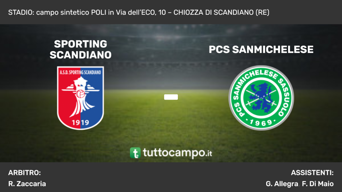 Sporting Scandiano vs PCS Sanmichelese, cornaca e tabellino - Emilia ...