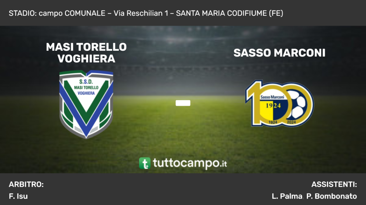 Masi Torello Voghiera vs Sasso Marconi, il tabellino - Emilia-Romagna