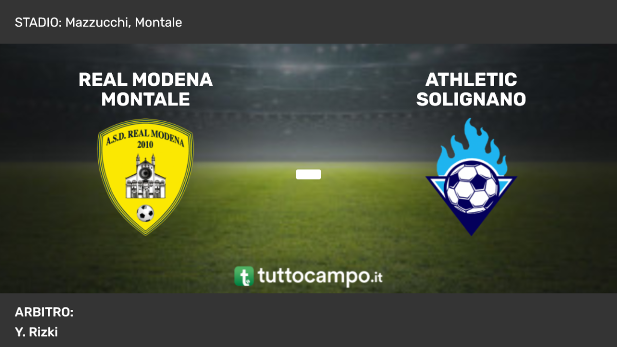 Real Modena Montale vs Athletic Solignano, il tabellino - Emilia ...
