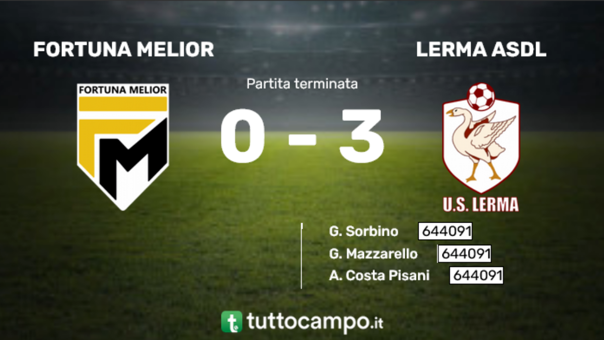 Terza Categoria Alessandria: il Lerma ASDL travolge la Fortuna Melior ...