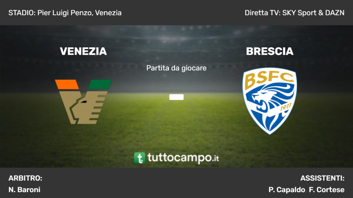 Serie B, le formazioni ufficiali della sfida tra Venezia e Brescia tra ...
