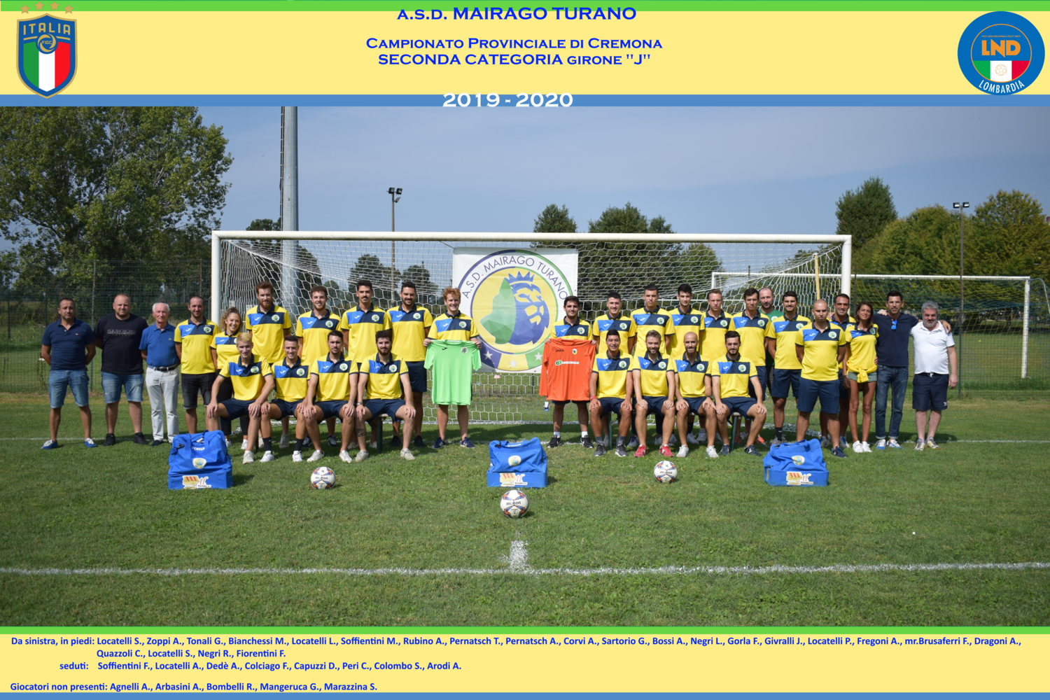 Scheda Mairago - Prima Categoria Girone H Lombardia - Mantova